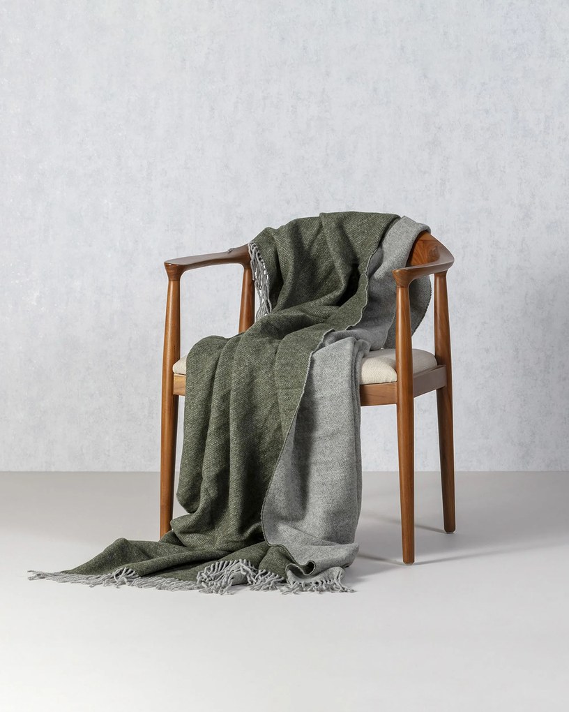 Pléd Merinos 140x200 cm melange green khaki