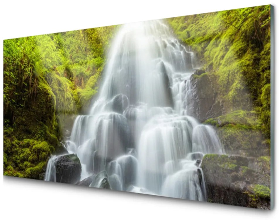 Akrylové obraz Skleněný Vodopád Příroda