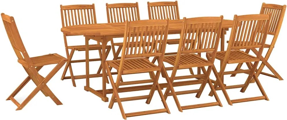 9dílný zahradní jídelní set 220x90x75 cm masivní akáciové dřevo 3086976