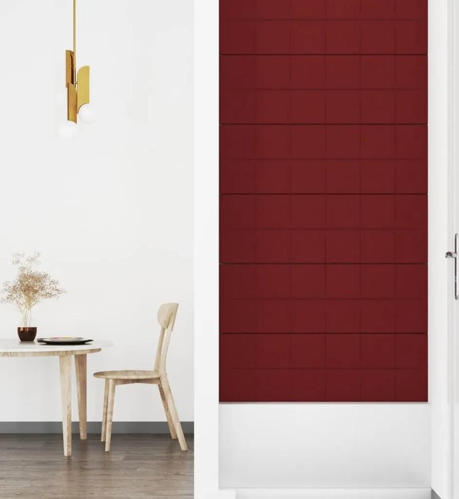 vidaXL Nástěnné panely 12 ks 90 x 30 cm textil 3,24 m² [344118] Barva: vínová červená