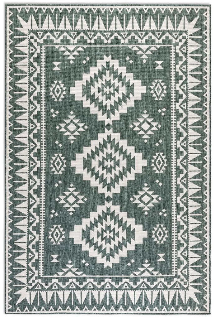 ELLE Decoration, Kusový koberec Gemini 106020 Green z kolekce Elle – na ven i na doma, 200x290, zelená, chodba / předsíň