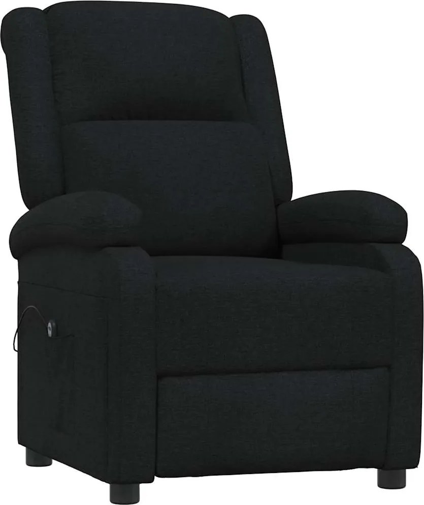 Elektrické polohovací křeslo černé textil 3098355