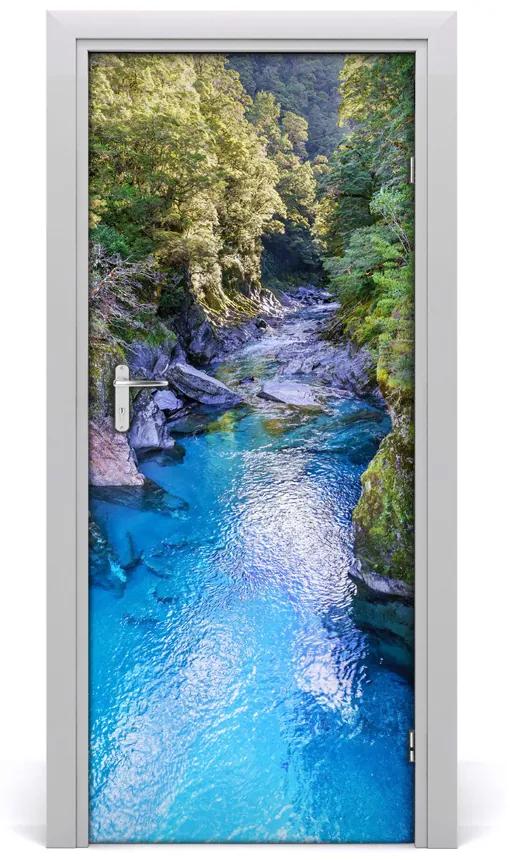Fototapeta na dveře samolepící řeka v lese 75x205 cm