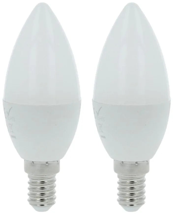LED žárovka candle svíčka 5W E14 3000K 450LM, 2 pack