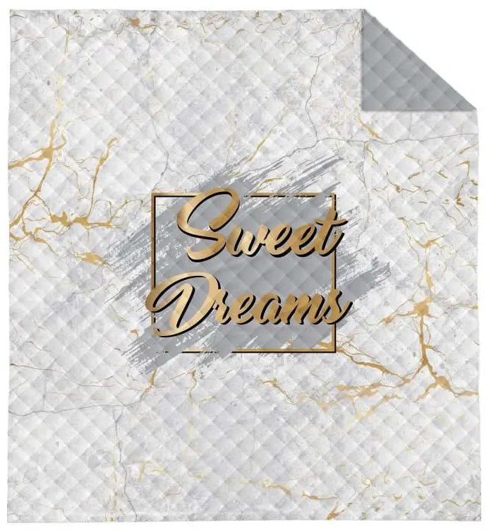 DETEXPOL Přehoz na postel Sweet Dreams mramor white Polyester, 220/240 cm