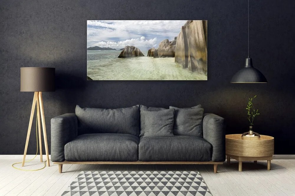 akrylový obraz Skála Krajina 120x60 cm