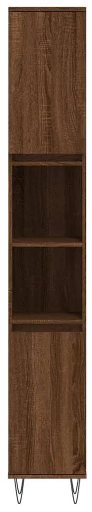 3dílný set koupelnového nábytku hnědý dub kompozitní dřevo,  3190228