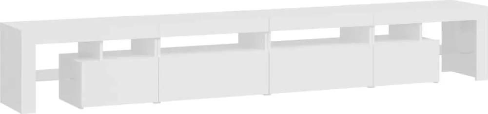 vidaXL TV skříňka s LED osvětlením 260x36,5x40 cm [3152822] Barva: bílá s vysokým leskem