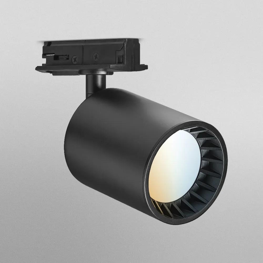 Chytré LED kolejnicové svítidlo OSAKA, černé, laditelná bílá