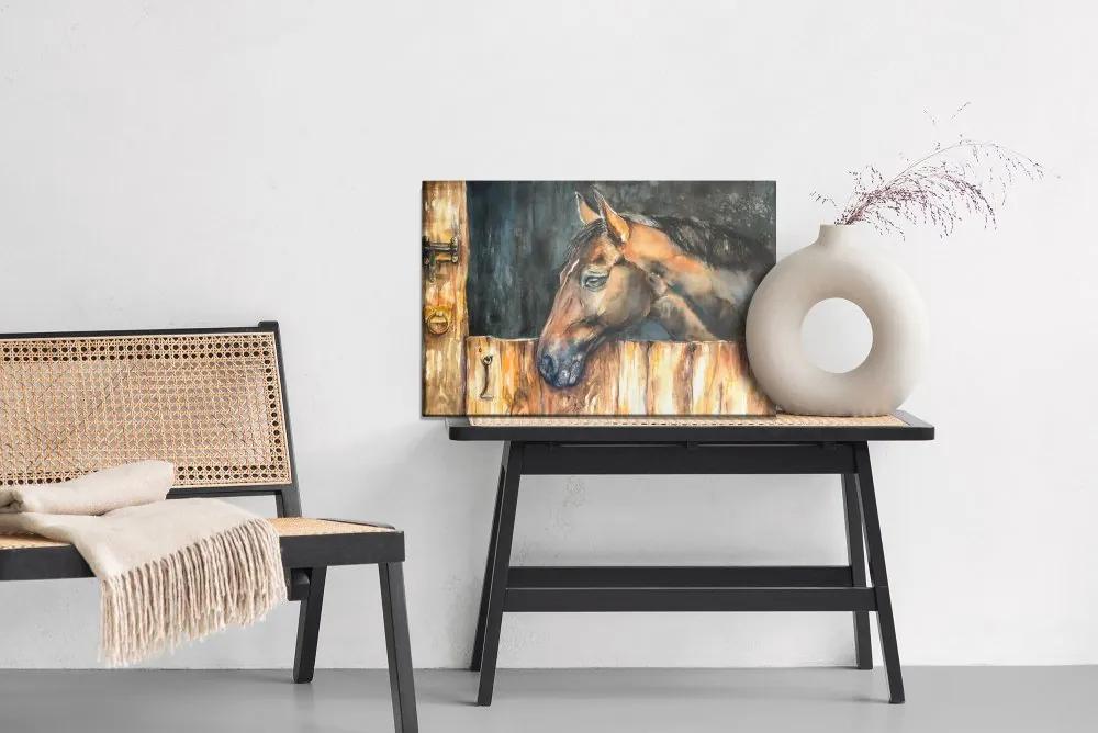 Obraz Kůň Na Dvoře Nedostatek Nedostatek Plátno Canvas 90x60