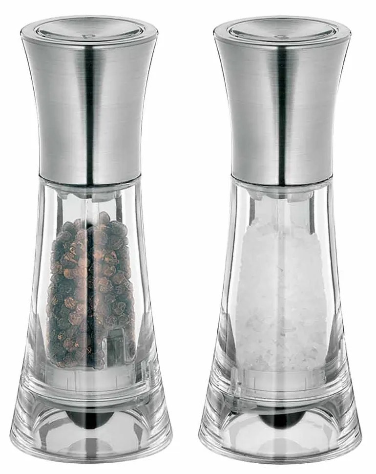 Küchenprofi Set mlýnků na pepř a sůl 13 cm chrom/akryl - New York