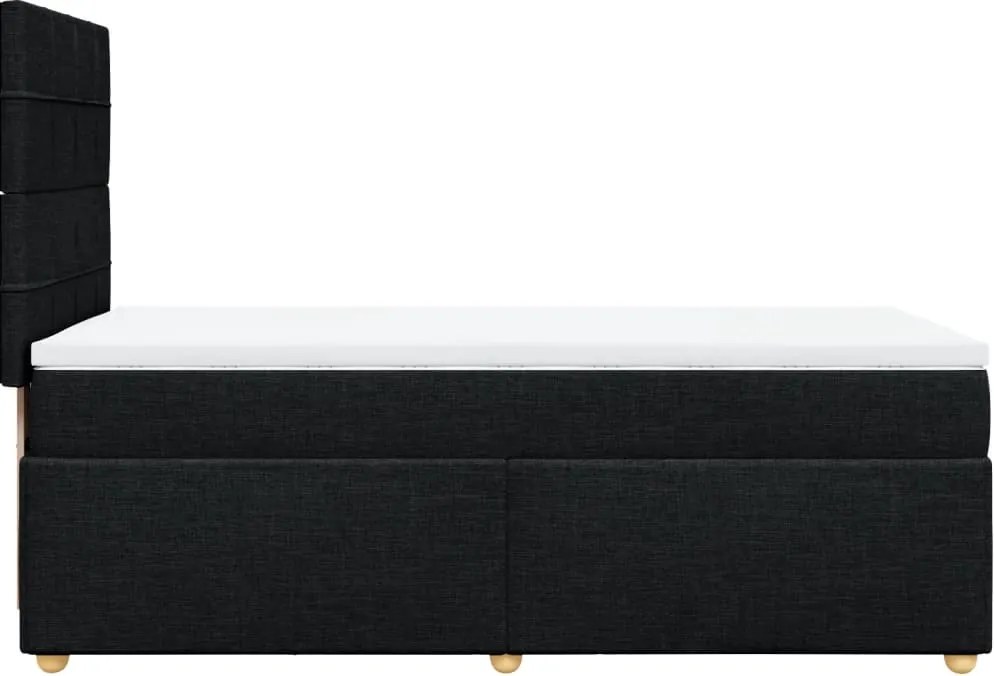 Box spring postel s matrací černá 90x200 cm textil 3293465