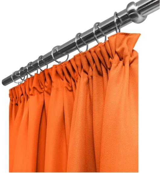 YESTU Hotový závěs na řasící pásce 140x250cm různé barvy Barva: Oranžová