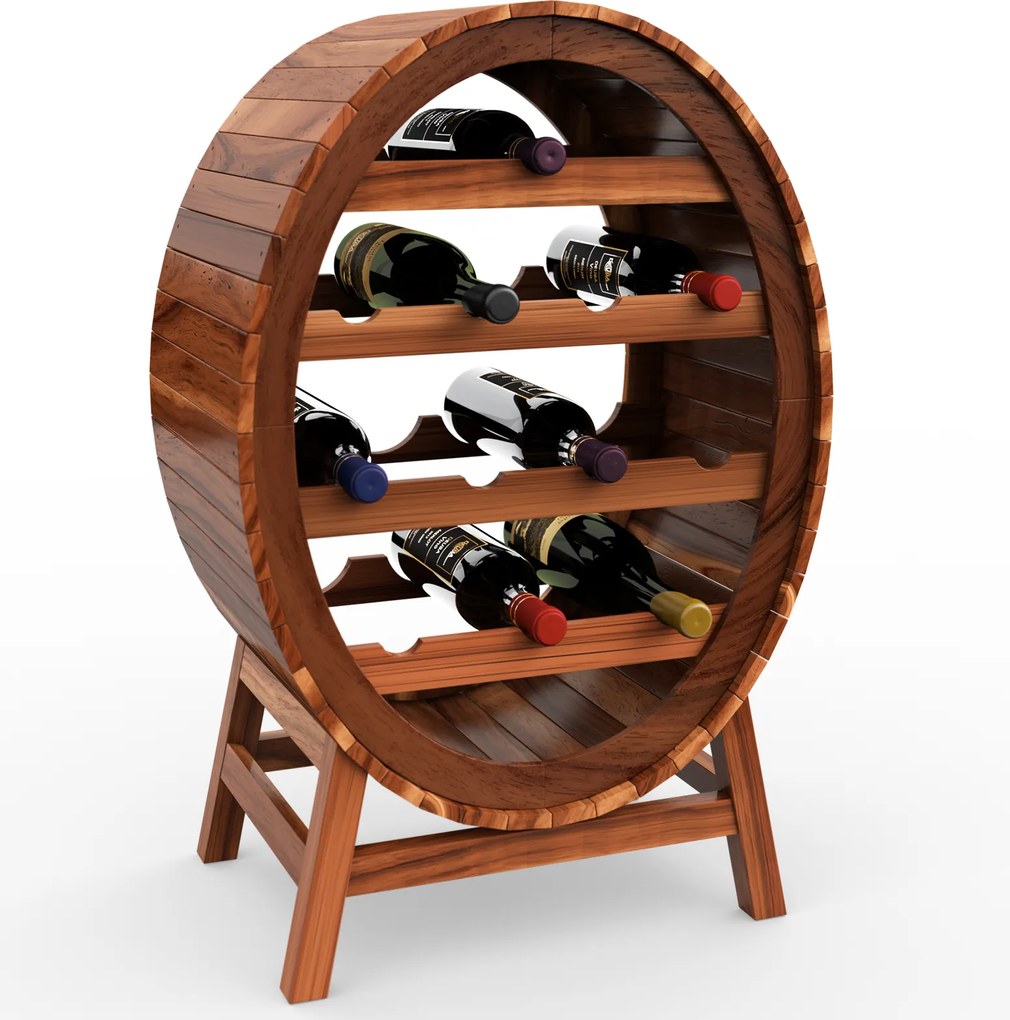 Regál na víno 12 lahve vinný sud design