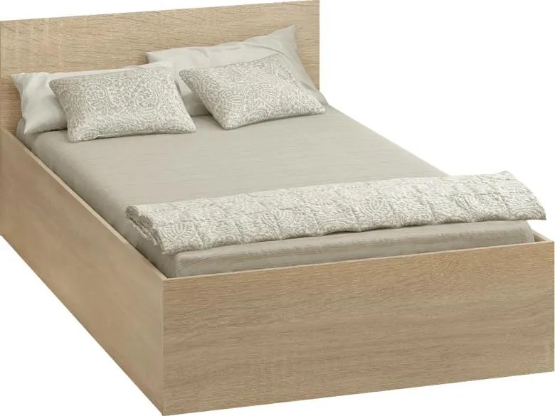 Postel 120x200 s kovovým roštem a úložným prostorem, dub sonoma, DOLI Kondela 0000398686
