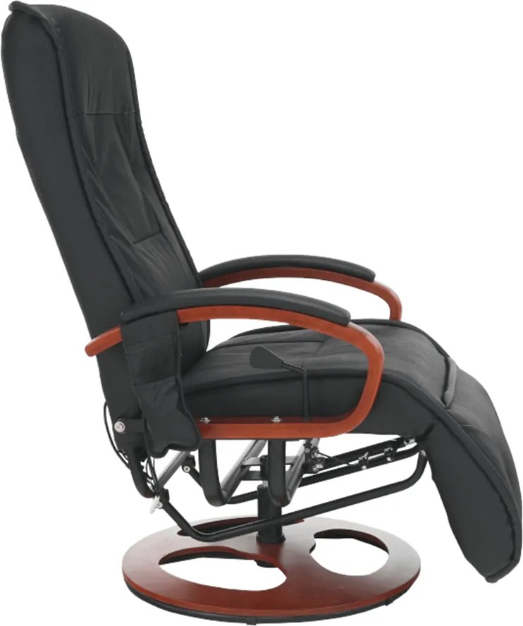 Masážní křeslo, elektrické, černé, ARTUS 2