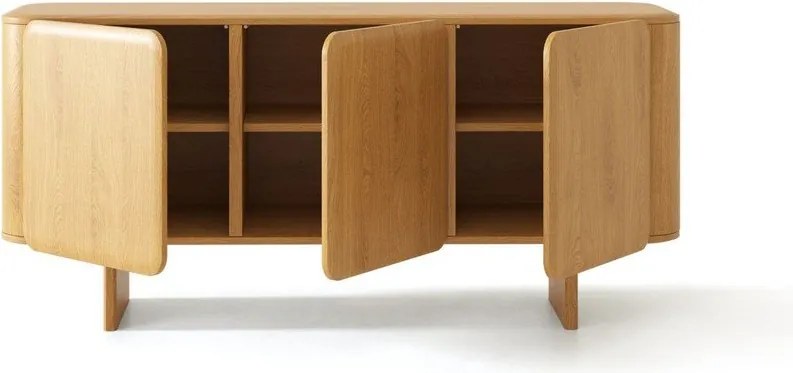 Komoda z dubového dřeva v přírodní barvě 160x76x45 cm Charlotte – Micadoni