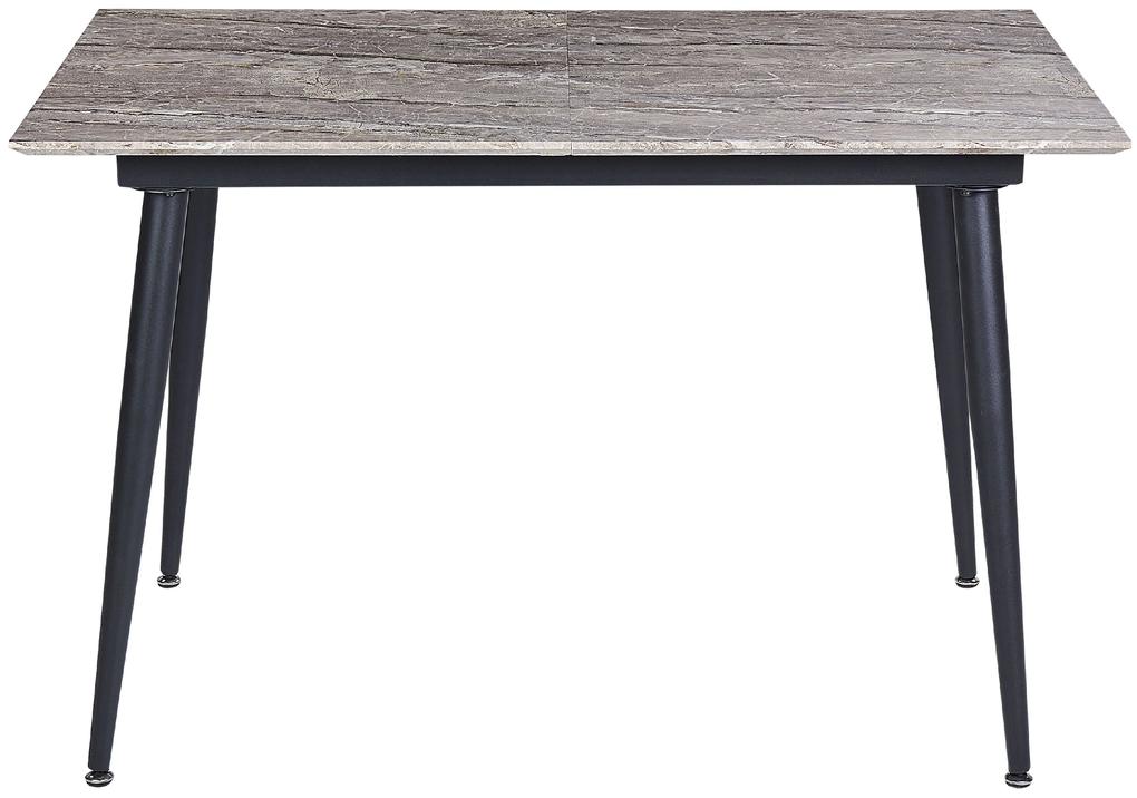 Rozkládací jídelní stůl 120/150 x 80 cm efekt kamene/šedý EFTALIA Beliani