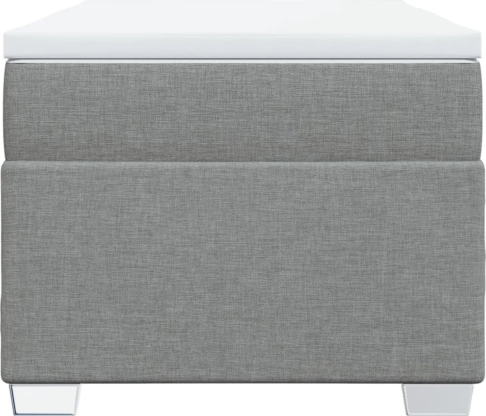 Box spring postel s matrací světle šedá 80 x 200 cm textil 3285088