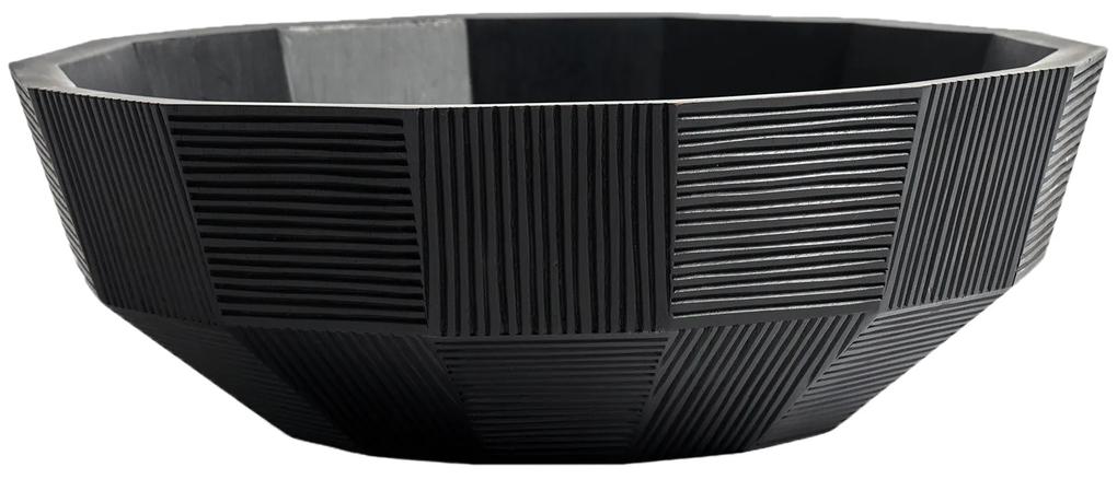 Ethnicraft designové mísy Black Striped Bowl
