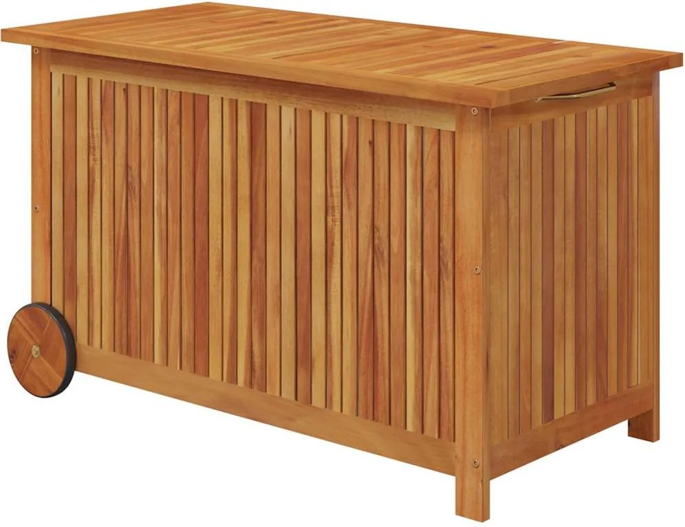 Zahradní úložný box s kolečky 90 x 50 x 58 cm masivní akácie 319711