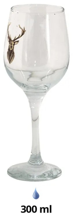Sklenice na víno s jelenem ok – 300 ml