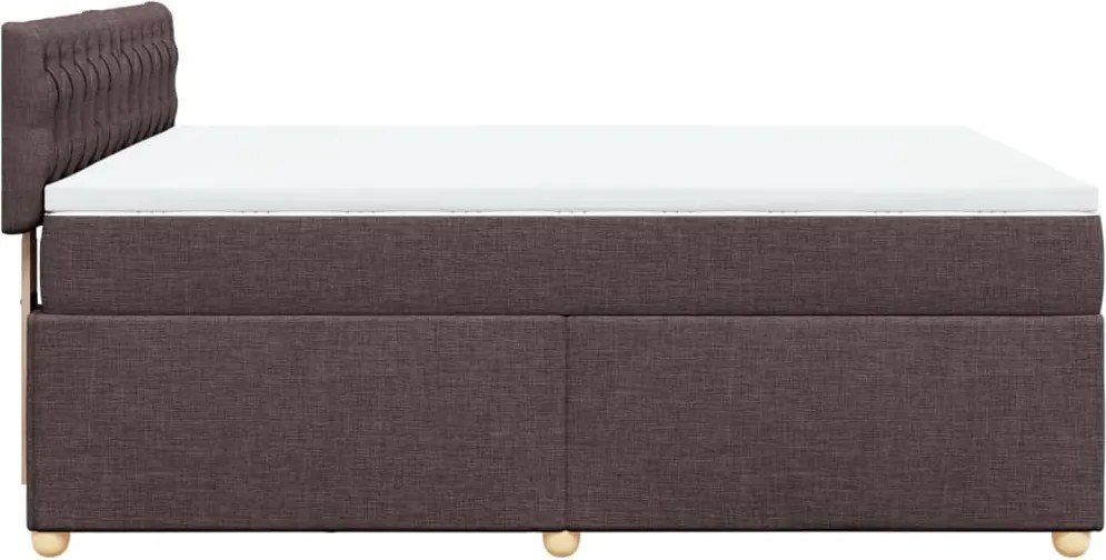 Box spring postel s matrací tmavě hnědá 160x200 cm textil 3289041