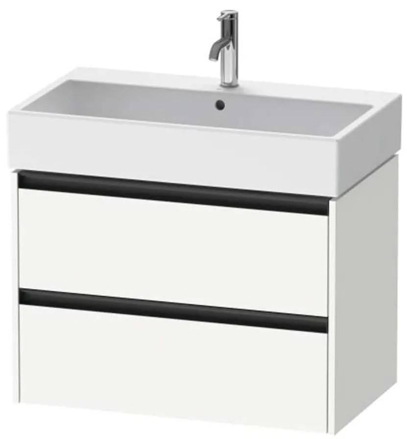 Duravit Ketho.2 - Umyvadlová skříňka 55x78x46 cm, 2 zásuvky, matná bílá K25277018180000