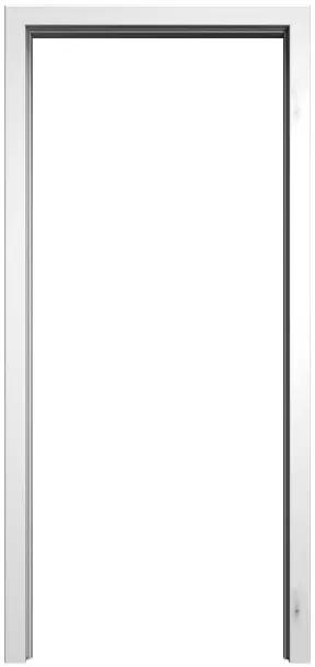 Zárubeň NORMAL pro celoskleněné dveře - CPL LAMINÁT - Bílá hladká Průchozí šířka (cm): 100, Průchozí výška (cm): 197