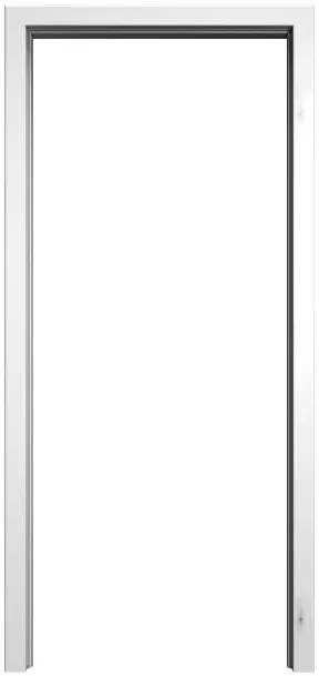 Zárubeň NORMAL pro celoskleněné dveře - CPL LAMINÁT - Bílá hladká Průchozí šířka (cm): 120, Průchozí výška (cm): 197