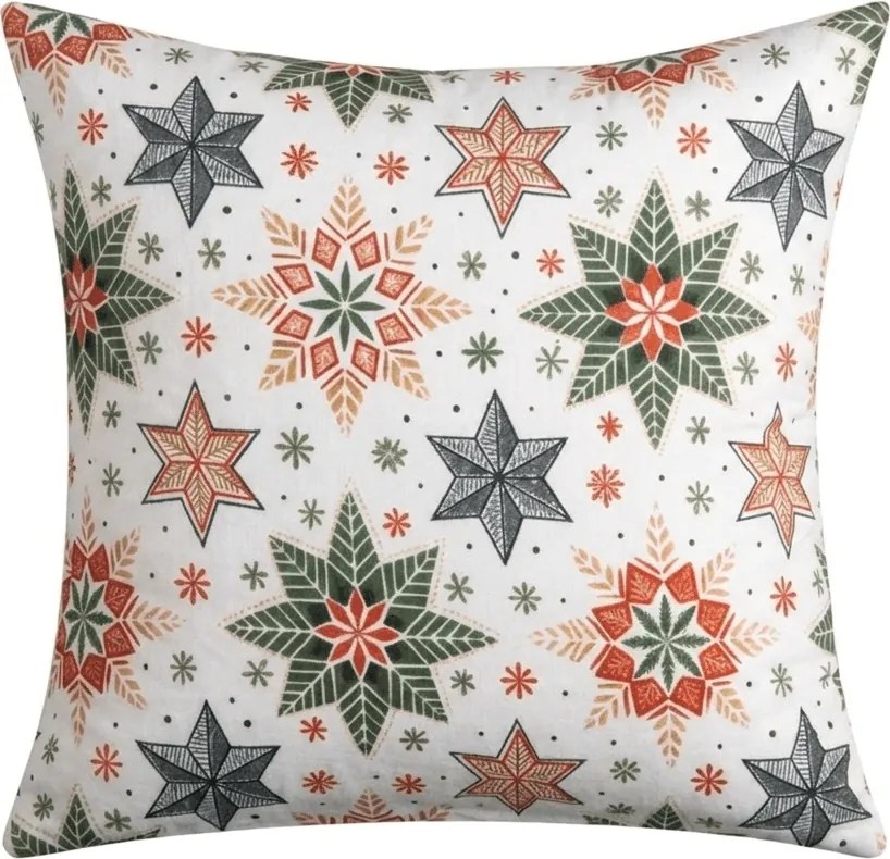 Povlak na polštář z mikrovlákna CHRISTMAS STAR 45x45 cm, barevný