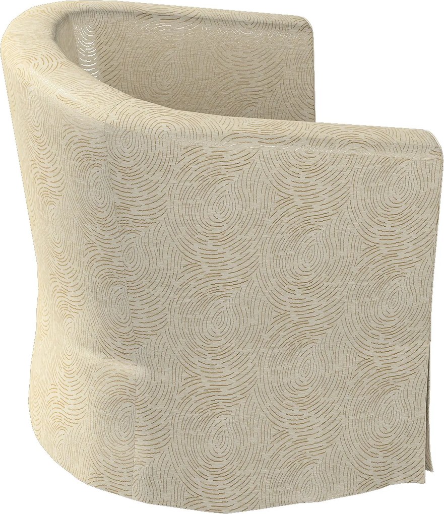 Potah na křeslo IKEA Ektorp Tullsta barva béžová látka lesklé, pletený vzor, vzorované
