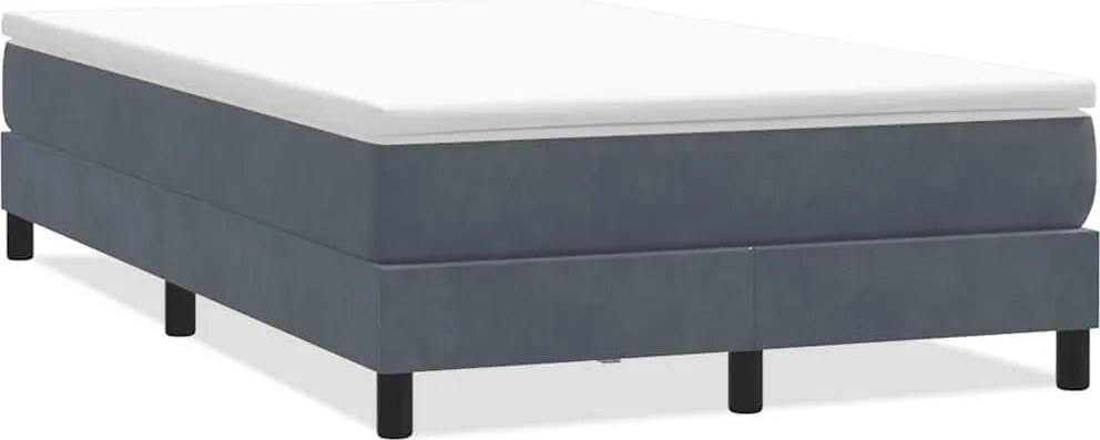 Postel Box Spring bez matrace tmavě šedá 120x210 cm samet 3315820
