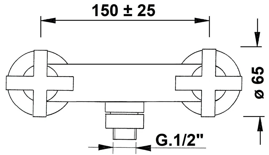 Sapho Sapho, TRAX nástěnná sprchová baterie, chrom, 686