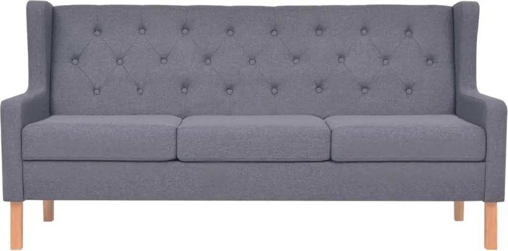 3místná pohovka textil šedá 245454