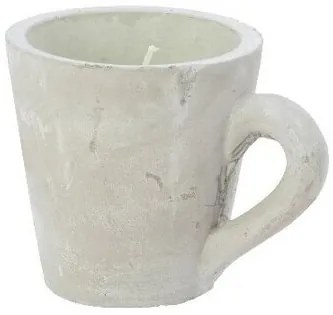 Dekorativní svíčka Mug zelená, 10,5 cm