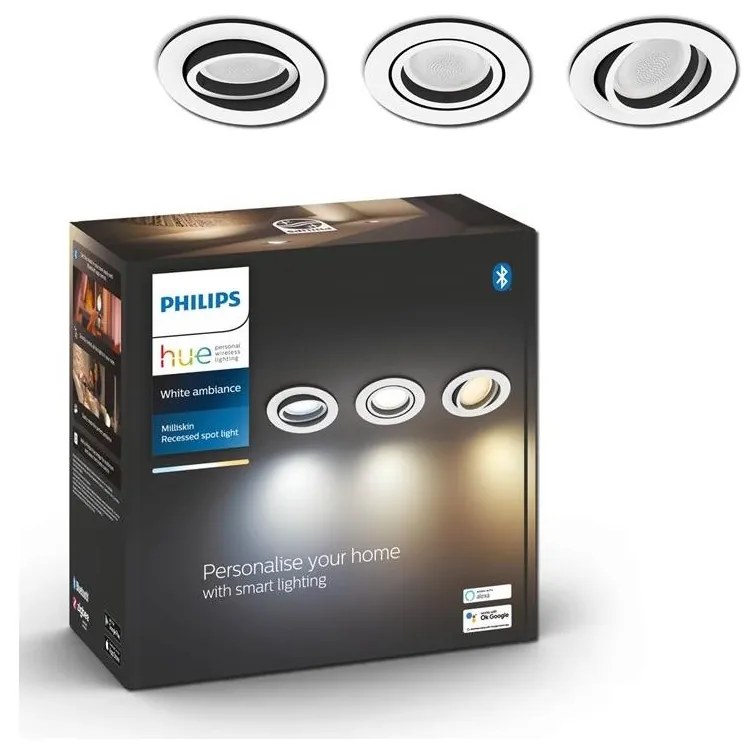 Philips Philips - SADA 3x LED Stmívatelné podhledové svítidlo Hue 1xGU10/5,7W/230V P4675