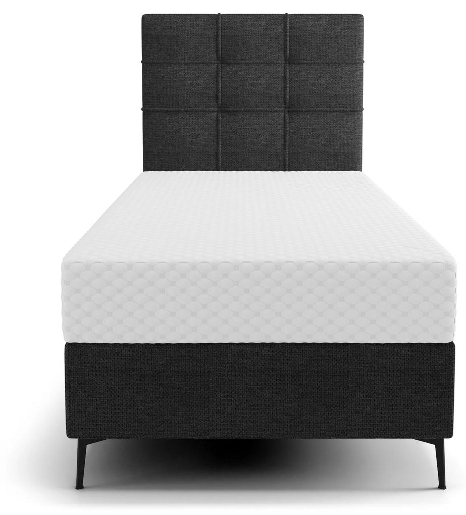 Jednolůžková postel 80 cm Infernus Comfort (černá) (s roštem, bez úl. prostoru). 1082331