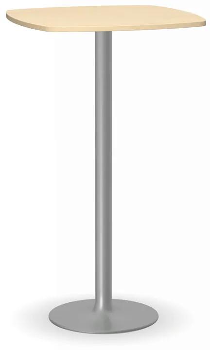 Koktejlový stůl OLYMPO II, 660x660 mm, šedá podnož, deska bříza
