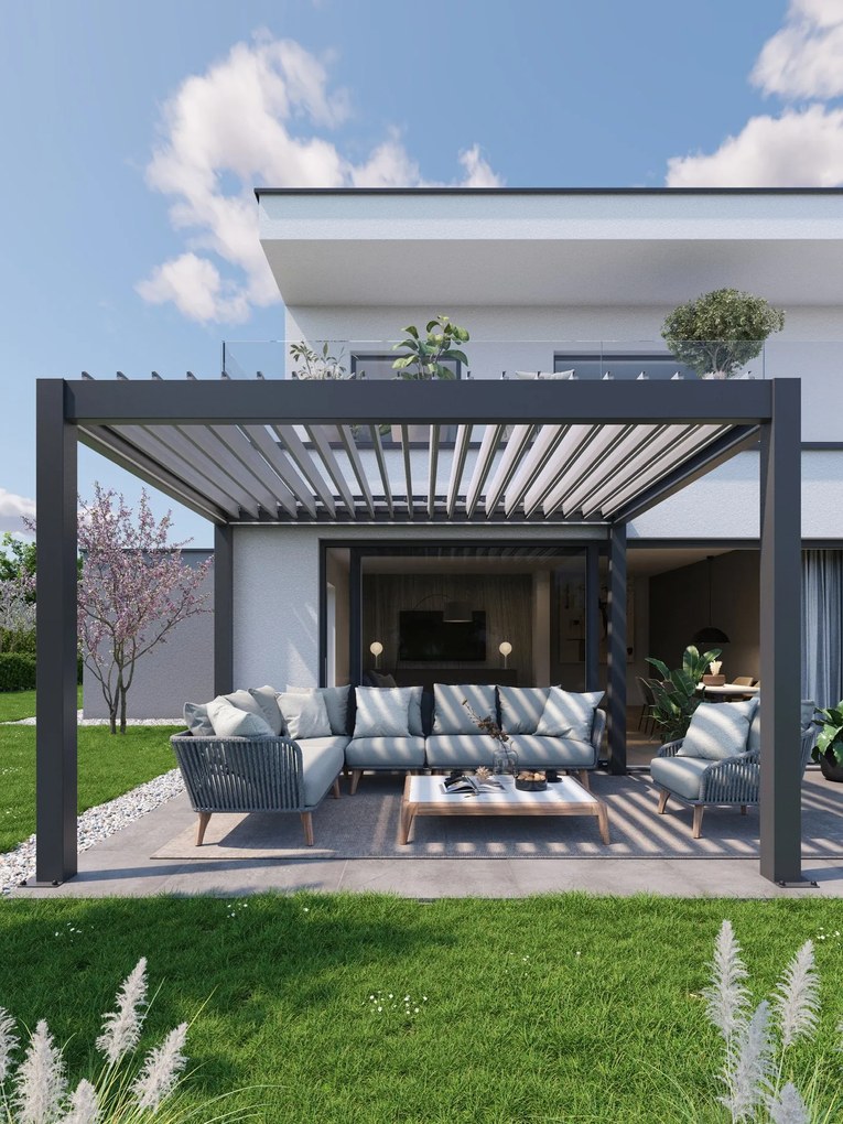 Biohort Hliníková Pergola 3x3,5, tmavě šedá metalíza