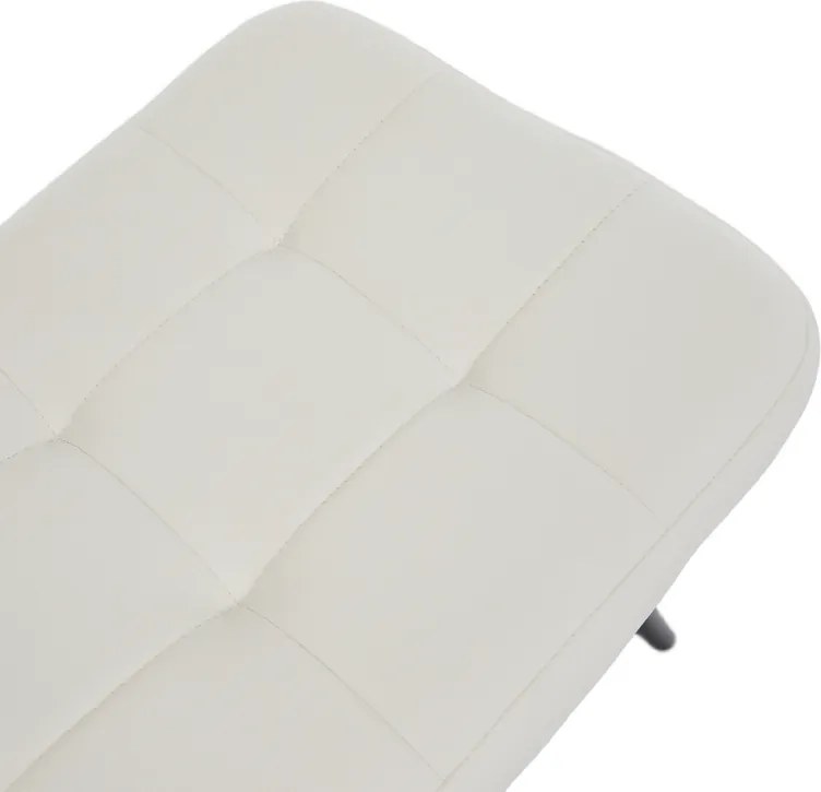 Relaxační křeslo ušák s podnožkou LUMEN - bílá Velvet látka