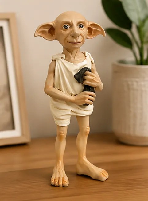 figurka, skřítek DOBBY, výška 16 cm, pryskyřice, originál barvy, Dekorino SF20260004