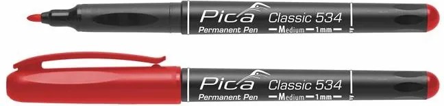 Pica Marker Pica - Classic permanentní pero Medium - červený