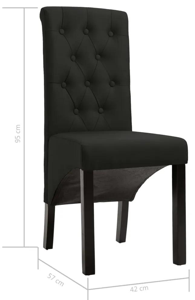 Jídelní židle 4 ks černé textil,  276975