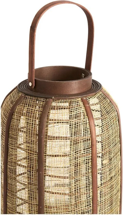 Dřevěná/látková lucerna (výška 34,5 cm) Serein – Light & Living