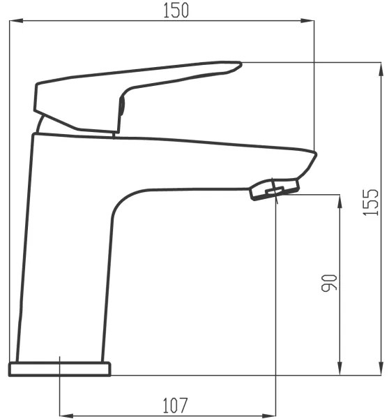 Novaservis - Umyvadlová baterie METALIA 15,5 cm lesklý chrom