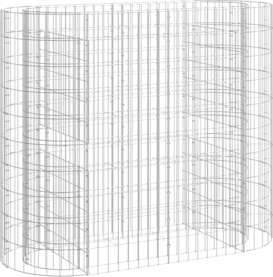 Gabionový vyvýšený záhon pozinkované železo 120 x 50 x 100 cm 152032