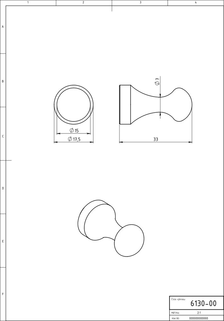 Novaservis - Háček Metalia 1 chrom, 6130,0