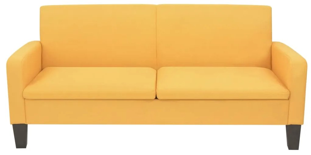 3místná pohovka 180 x 65 x 76 cm žlutá 244713