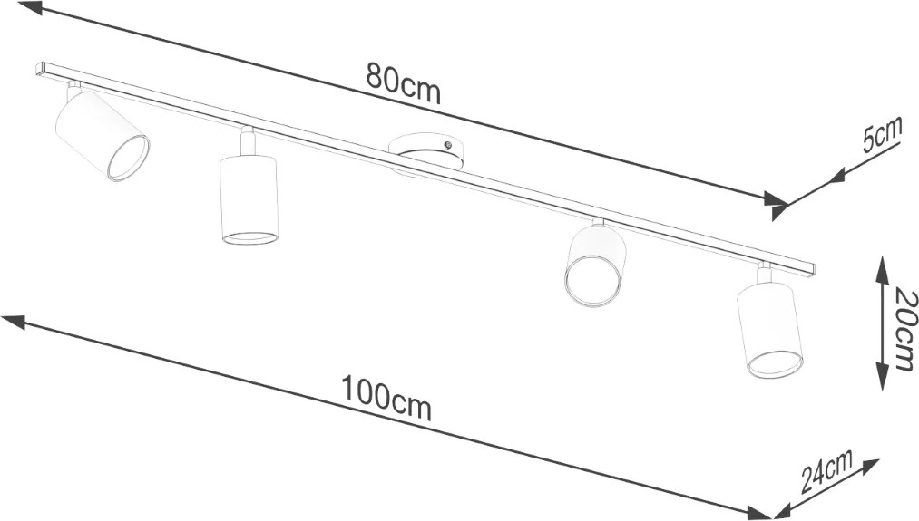 Sollux Lighting Stropní svítidlo LEMMI 4L bílé